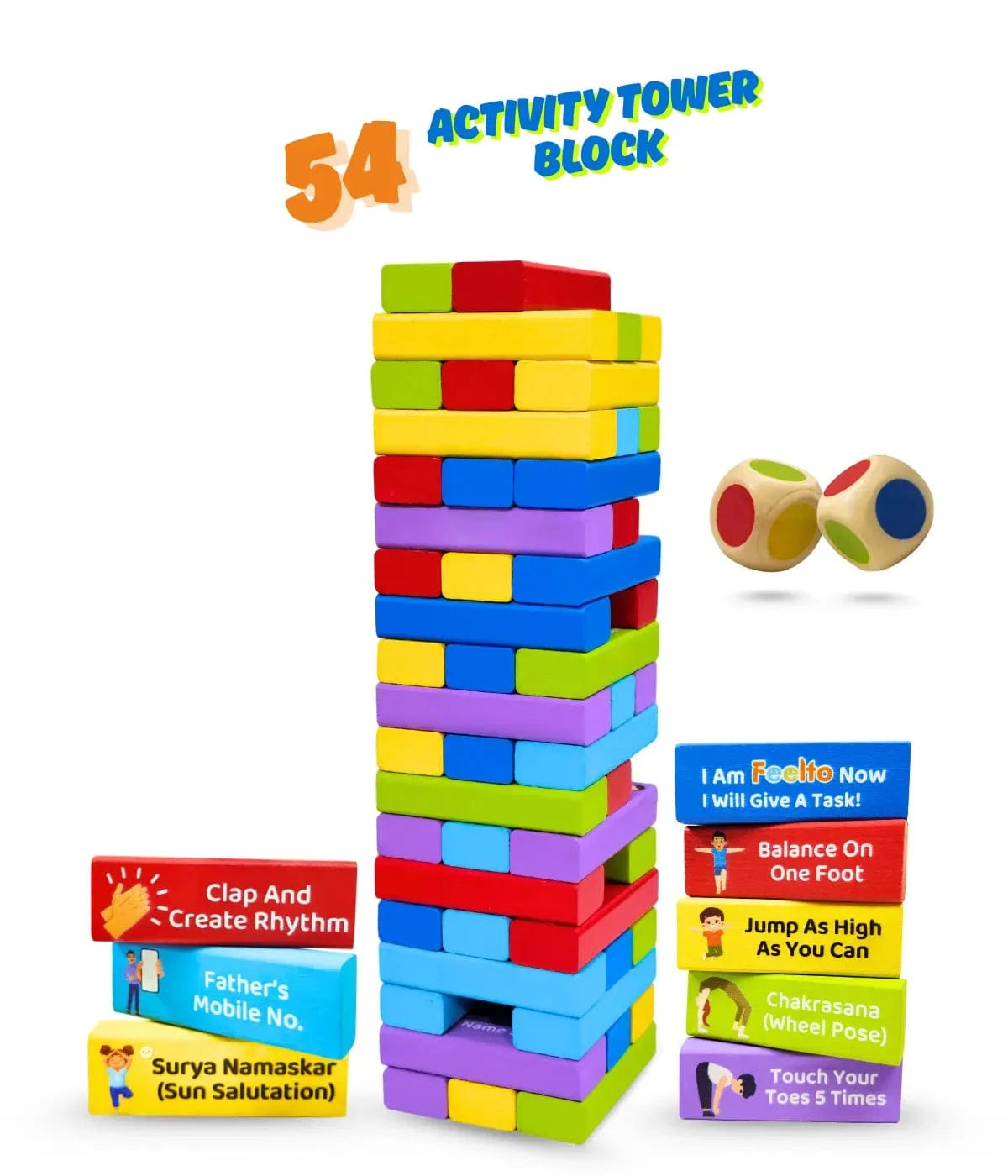 Wooden Jenga or Tumbling Tower Blocks | Feelto Toys
